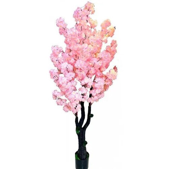 Copac artificial cu flori roz, 180 cm - eMAG.ro