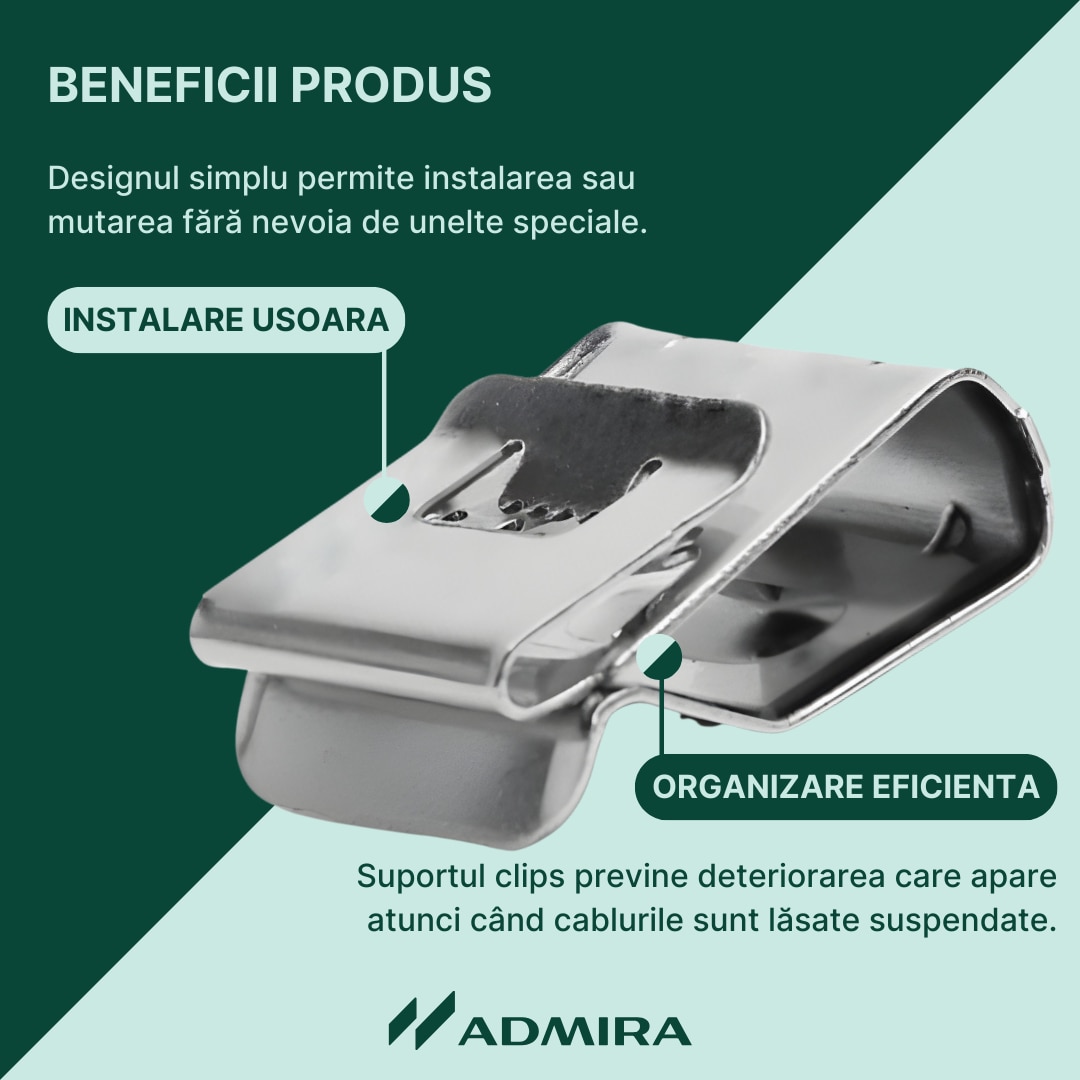 Suport clip pentru fixare cablu solar - eMAG.ro