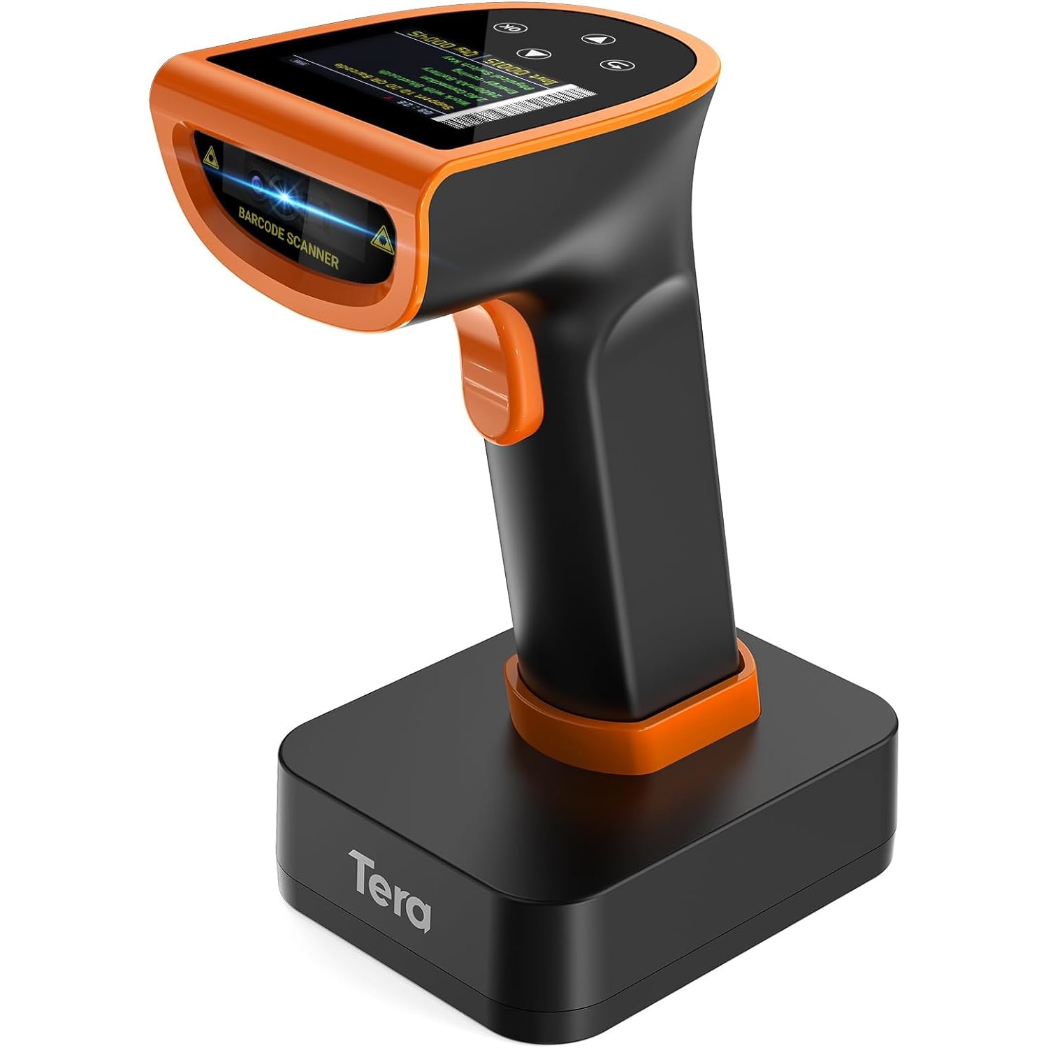 Cititor coduri de bare Wireless 2.4G si Bluetooth, 1D 2D QR, Stand cu ...