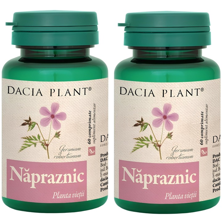 Pachet Napraznic (Geranium robertianum) 300mg, "Planta Vietii", 2x60p ...