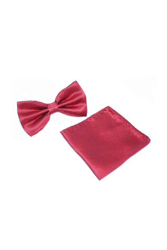 Set papion si batista pentru sacou, rosu, 12 x 6.5 cm, Ryan Keeper ...