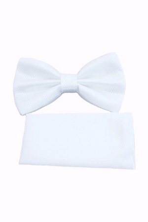 Set papion si batista pentru sacou, alb, 12 x 6.5 cm, Ryan Keeper - eMAG.ro