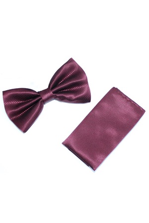 Set papion si batista pentru sacou, visiniu, 12 x 6.5 cm, Ryan Keeper ...