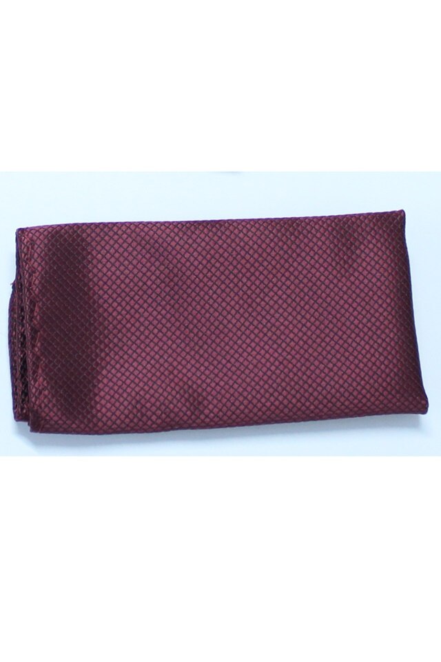 Set papion si batista pentru sacou, visiniu, 12 x 6.5 cm, Ryan Keeper ...