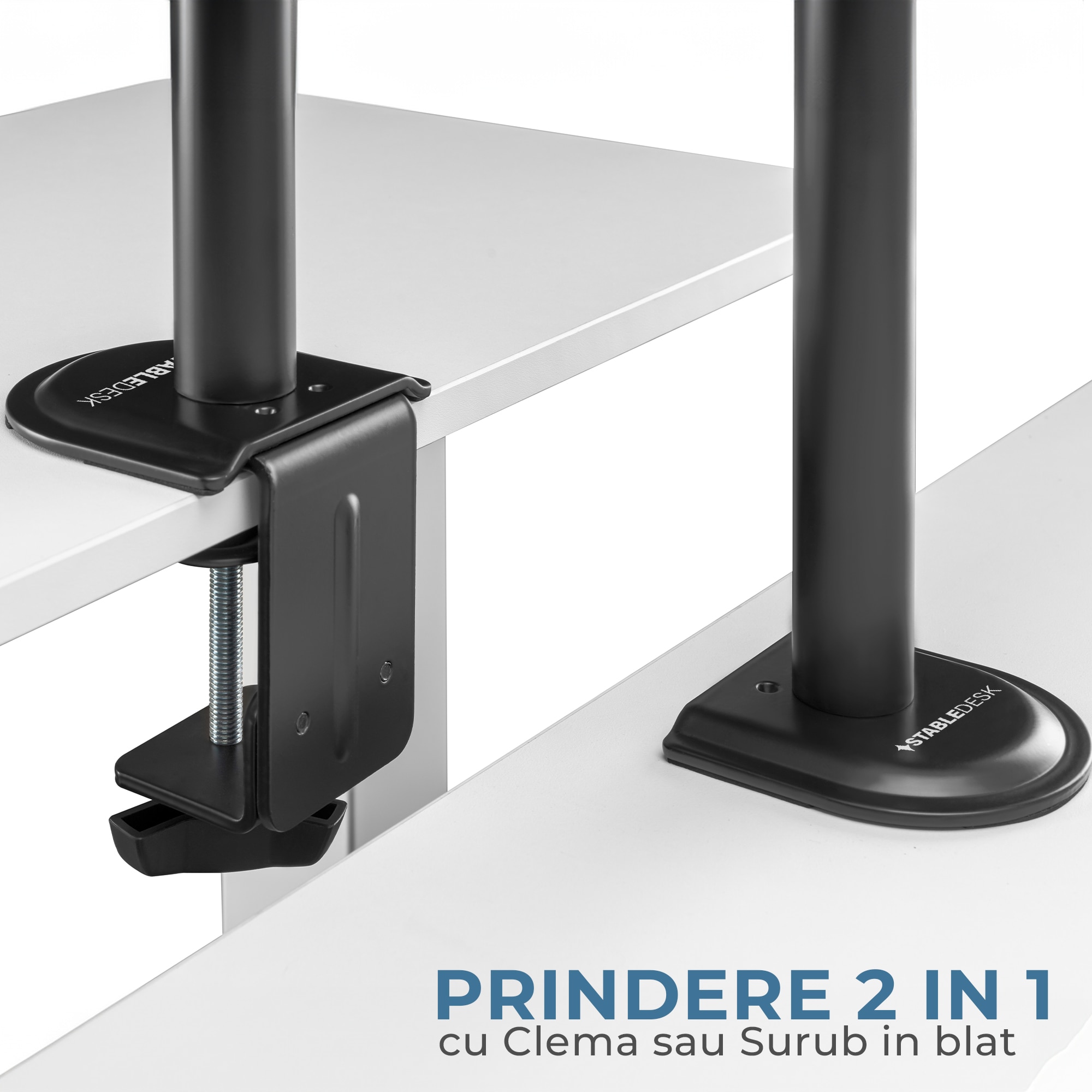 Suport 2 monitoare 17-32" inch, StableArm Saver Duo, Pana la 9 kg/ecran ...