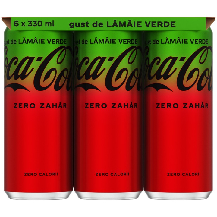 Coca-Cola lime, doza, 6 x 0.33 - eMAG.ro