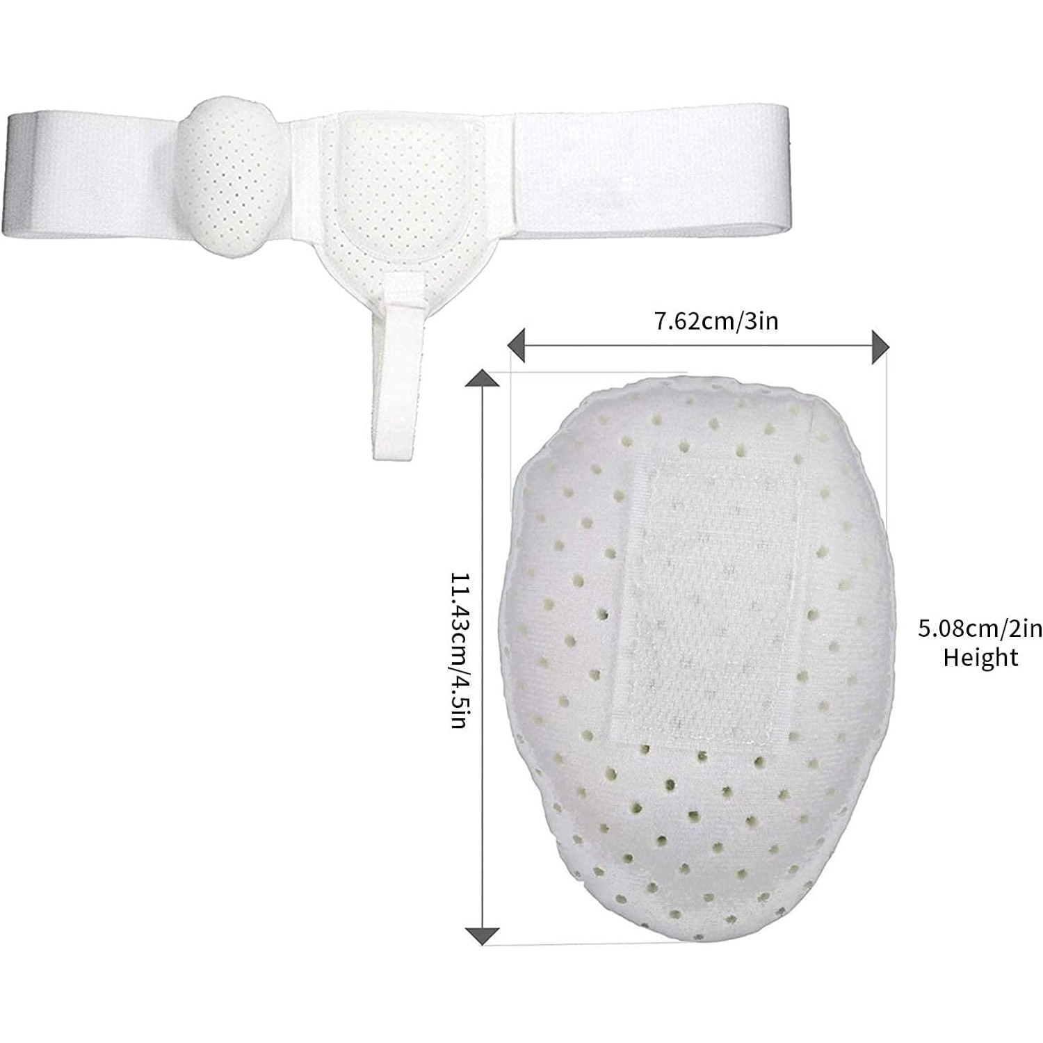 Centura hernie inghinala unilaterala pentru partea dreapta, Alb - eMAG.ro