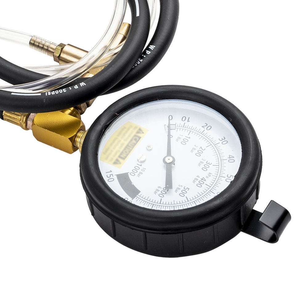 Set Tester Presiune Injectie Carburant, Manometru 0-10 bar, 5 Furtunuri ...