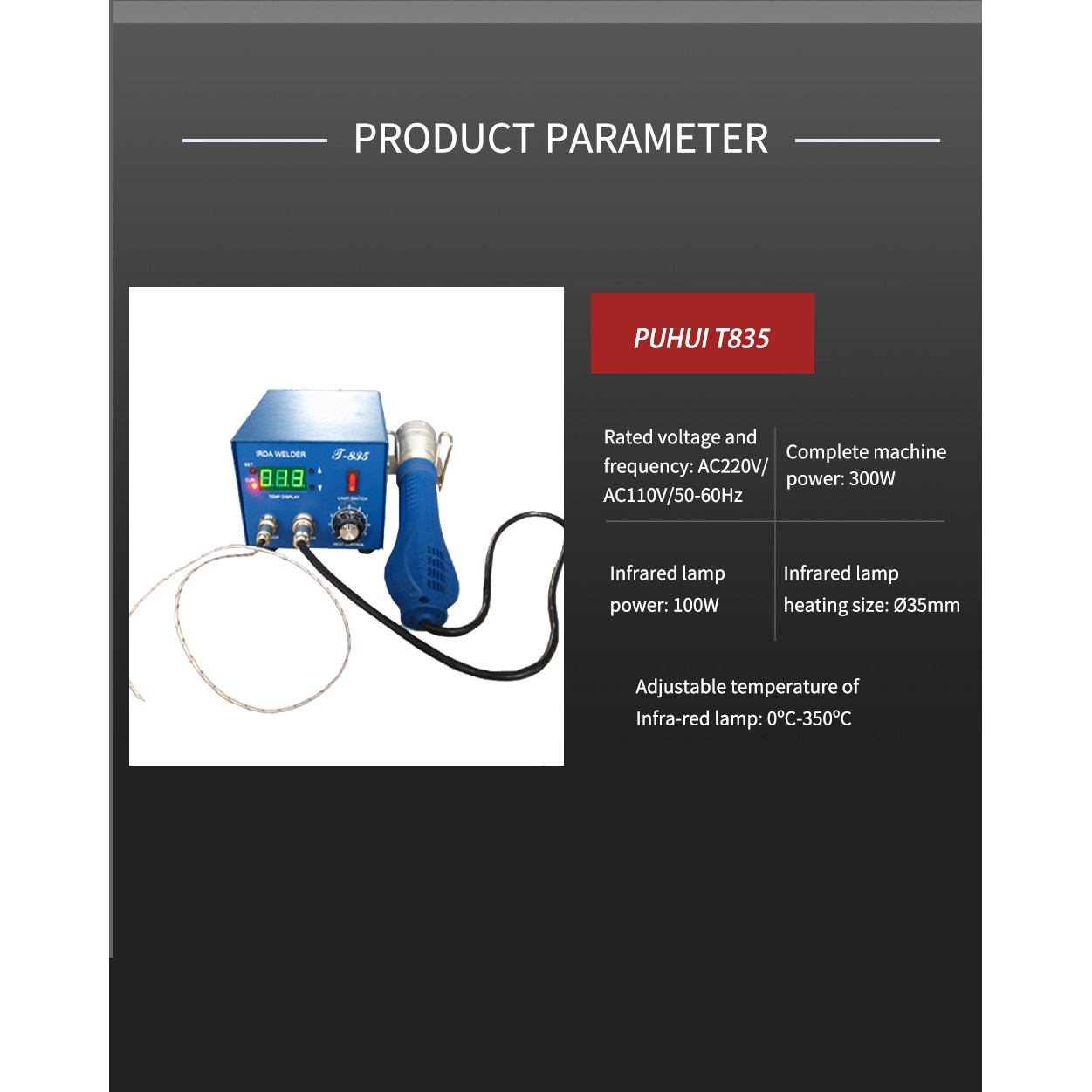 Statie de reballing IRDA BGA, tehnologie infrarosu, 300W, reglaj ...