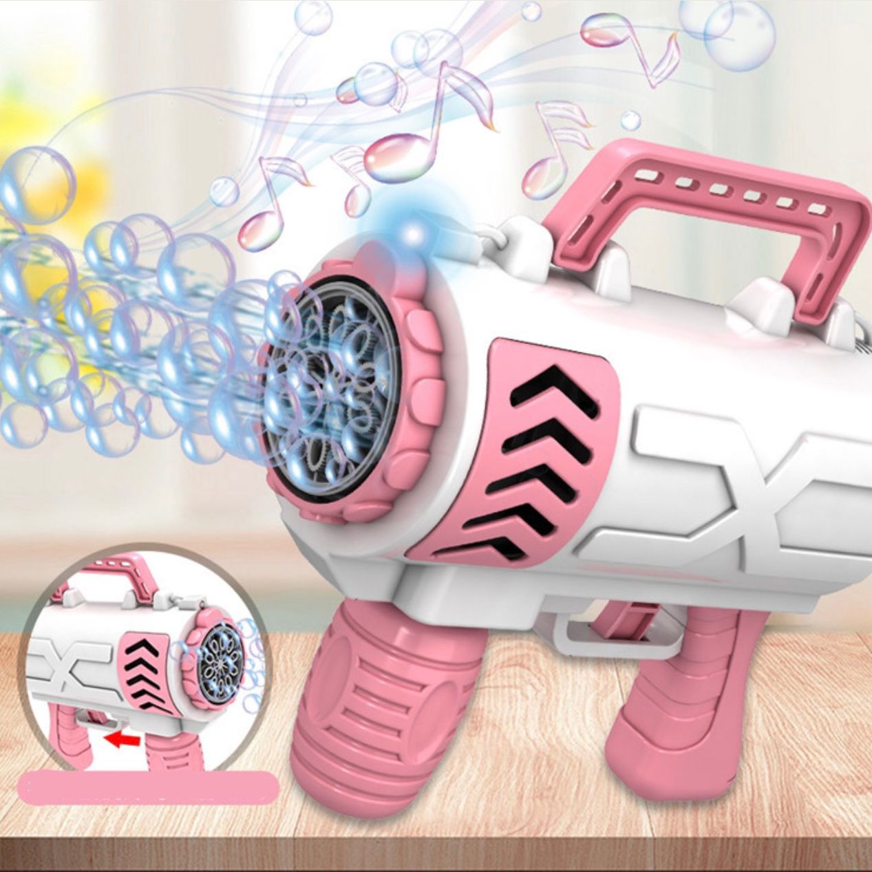 Jucarie pistol baloane de sapun, Selling Depot®, pentru copii, cu 10 ...