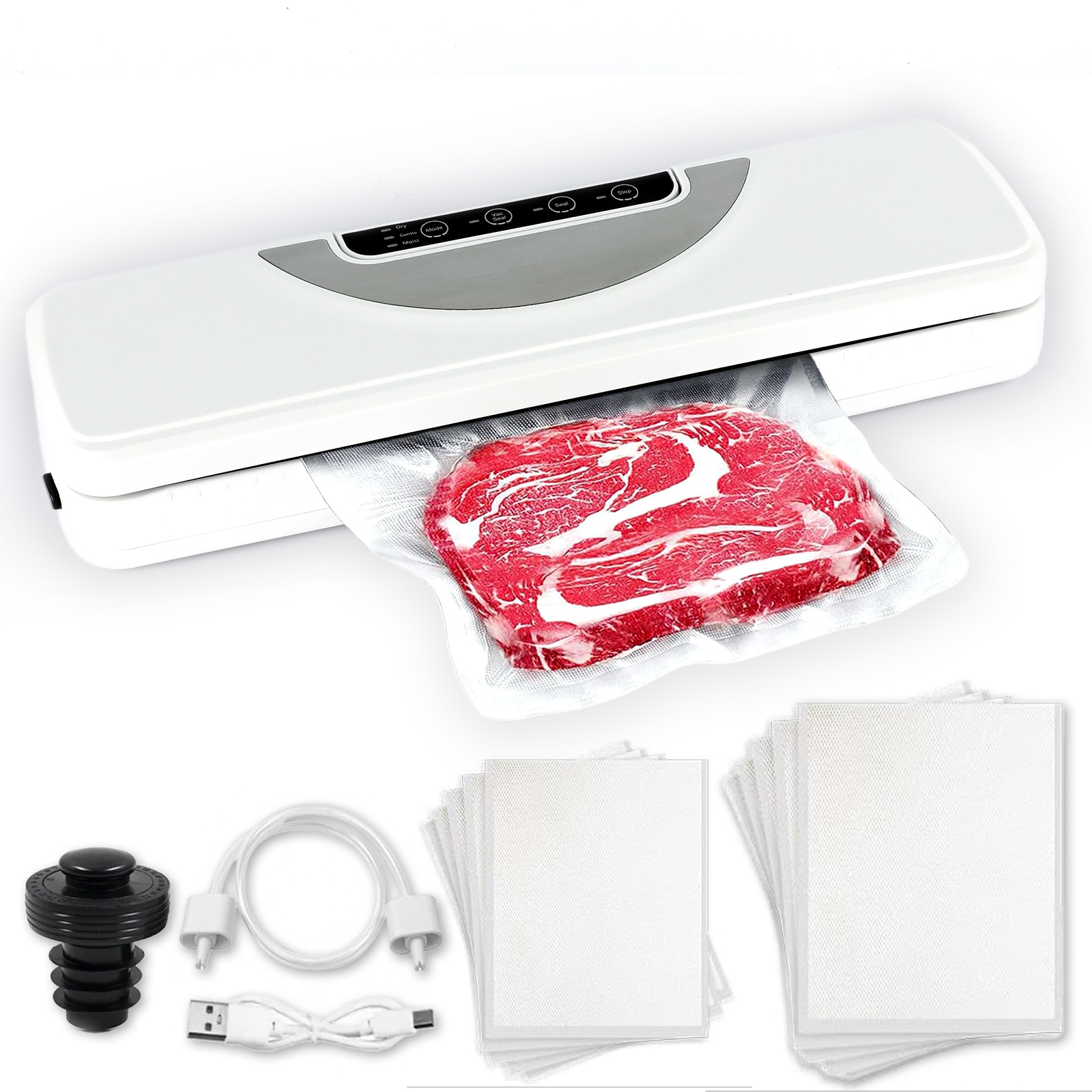 Aparat de Vidat si Sigilat Alimente Novary®, Portabil, 3 Moduri Vidare ...