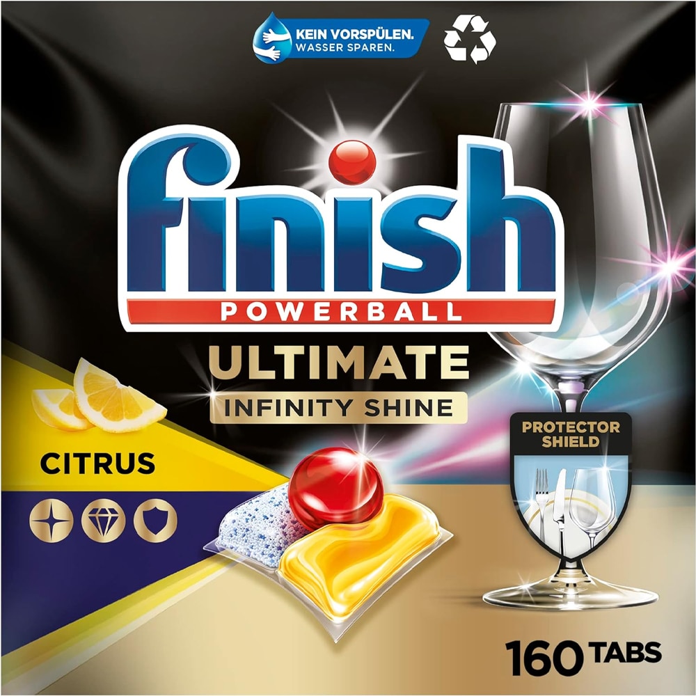 Комплект капсули за съдомиялна Finish Ultimate Infinity Shine 8413468 20 19 С аромат на лимон