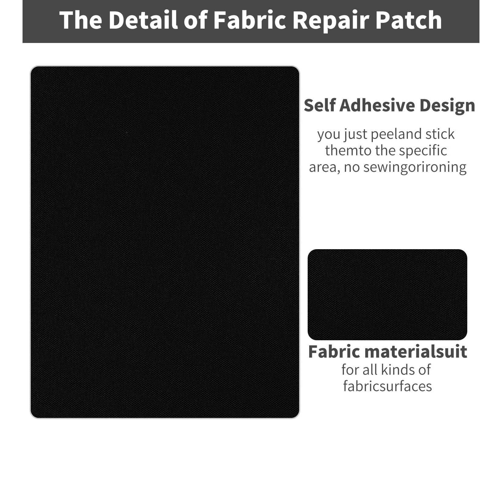 Set de 3 bucati patch-uri din tesatura de in pentru textile, cu adeziv ...