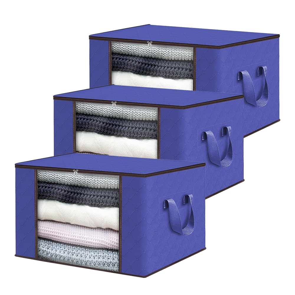 Set 3 Cutii pentru Depozitare si Organizare Mici Teno®, pliabile, maner ...