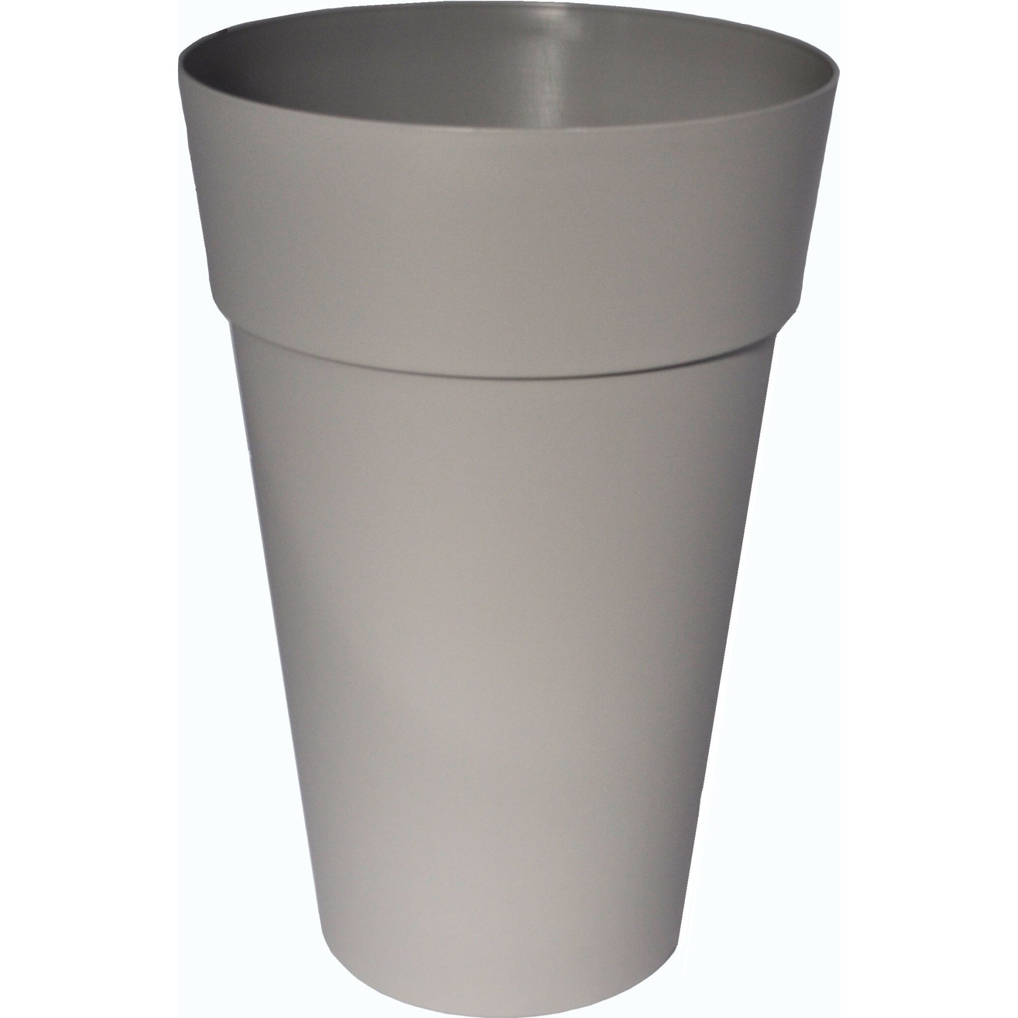 Ghiveci inalt Houston, cu farfurie, cool grey, 33 l, 35 x 50.8 cm - eMAG.ro