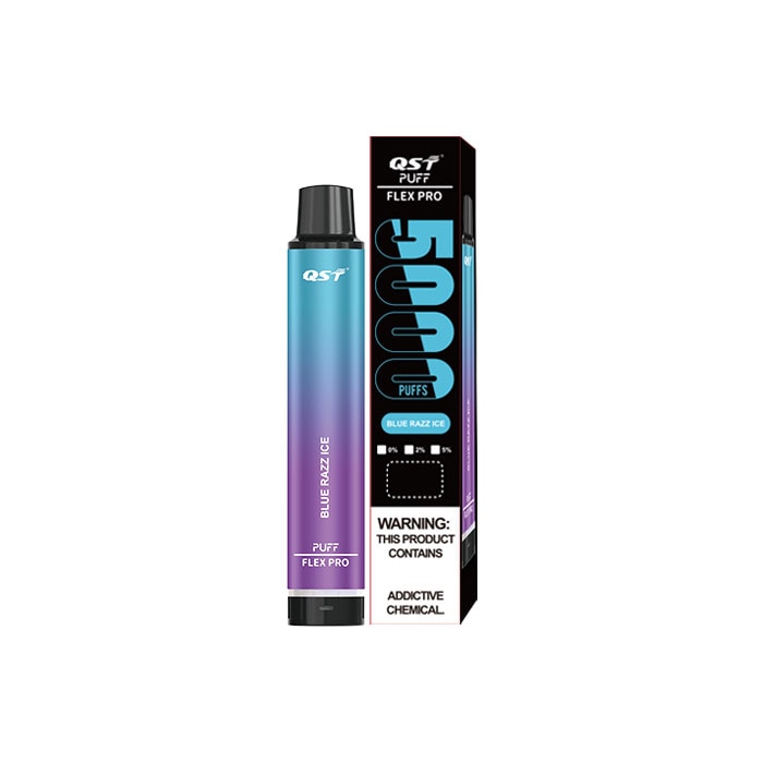 Tigara electronica QST PUFF Flex PRO 5000 PuffS 11ml-blue razz ice ...