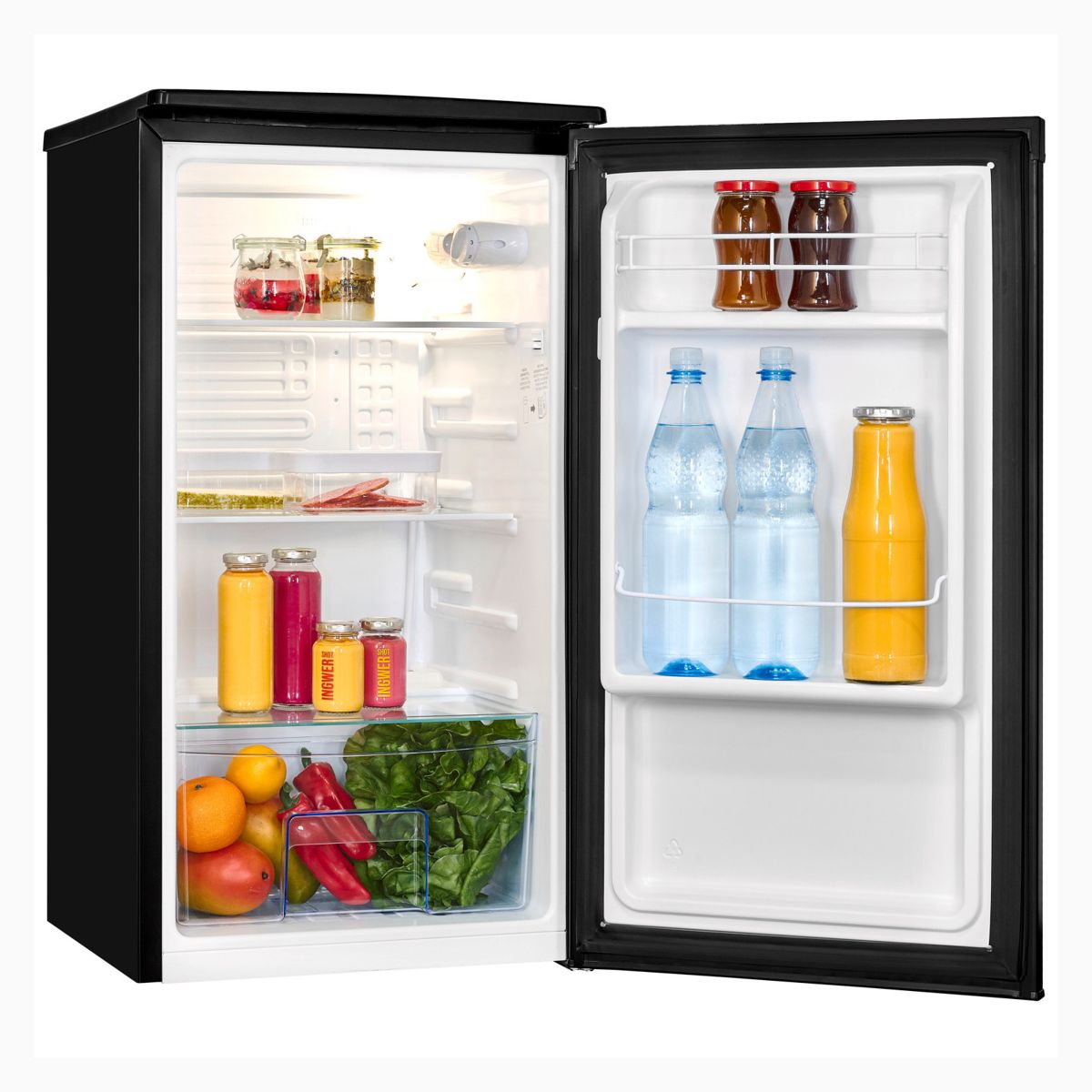 Mini frigider Exquisit, H 84.3 cm, capacitate 75 litri, usa reversibila ...