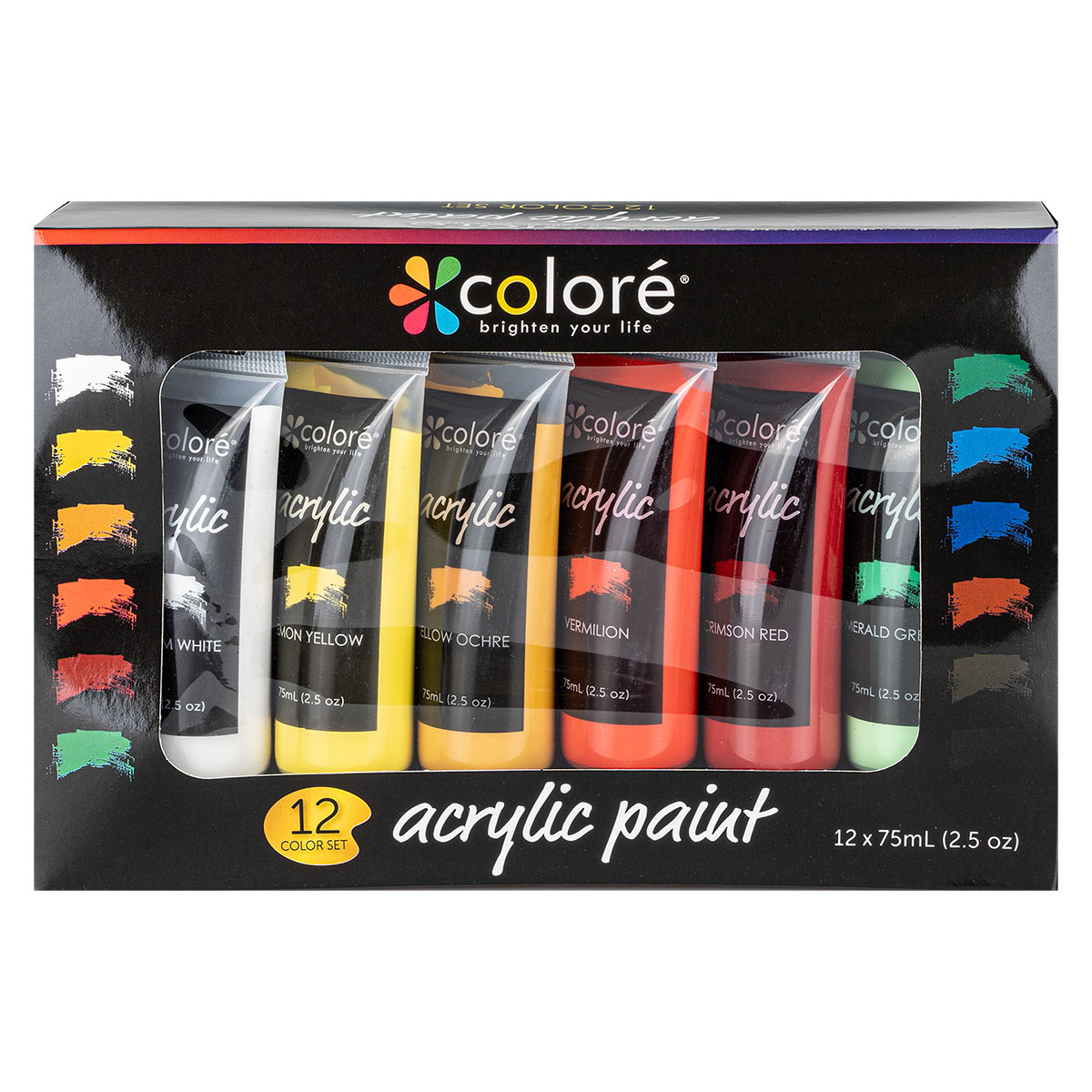 Vopsele Acrilice, 12 Culori, 75 ml/Tub - eMAG.ro