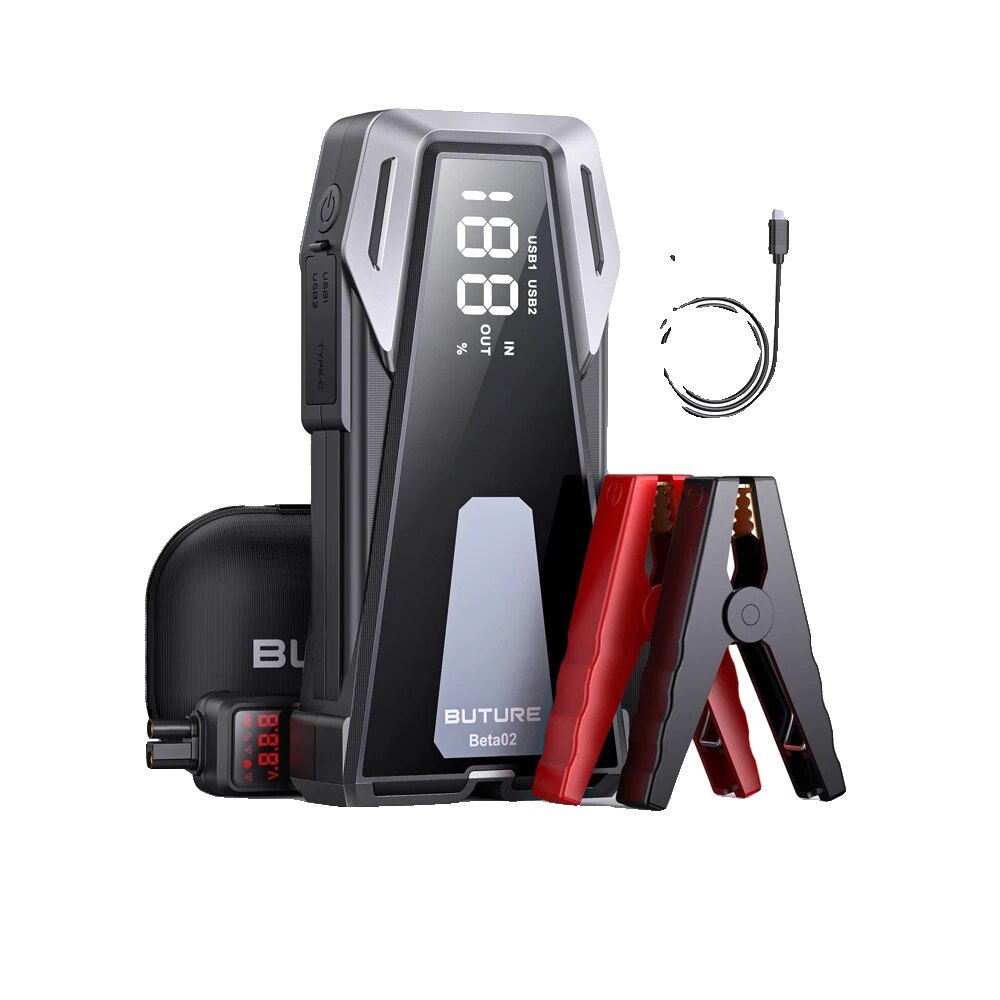 Redresor auto portabil, 2500A, 21800mAh, ecran LCD 5", lanterna LED ...