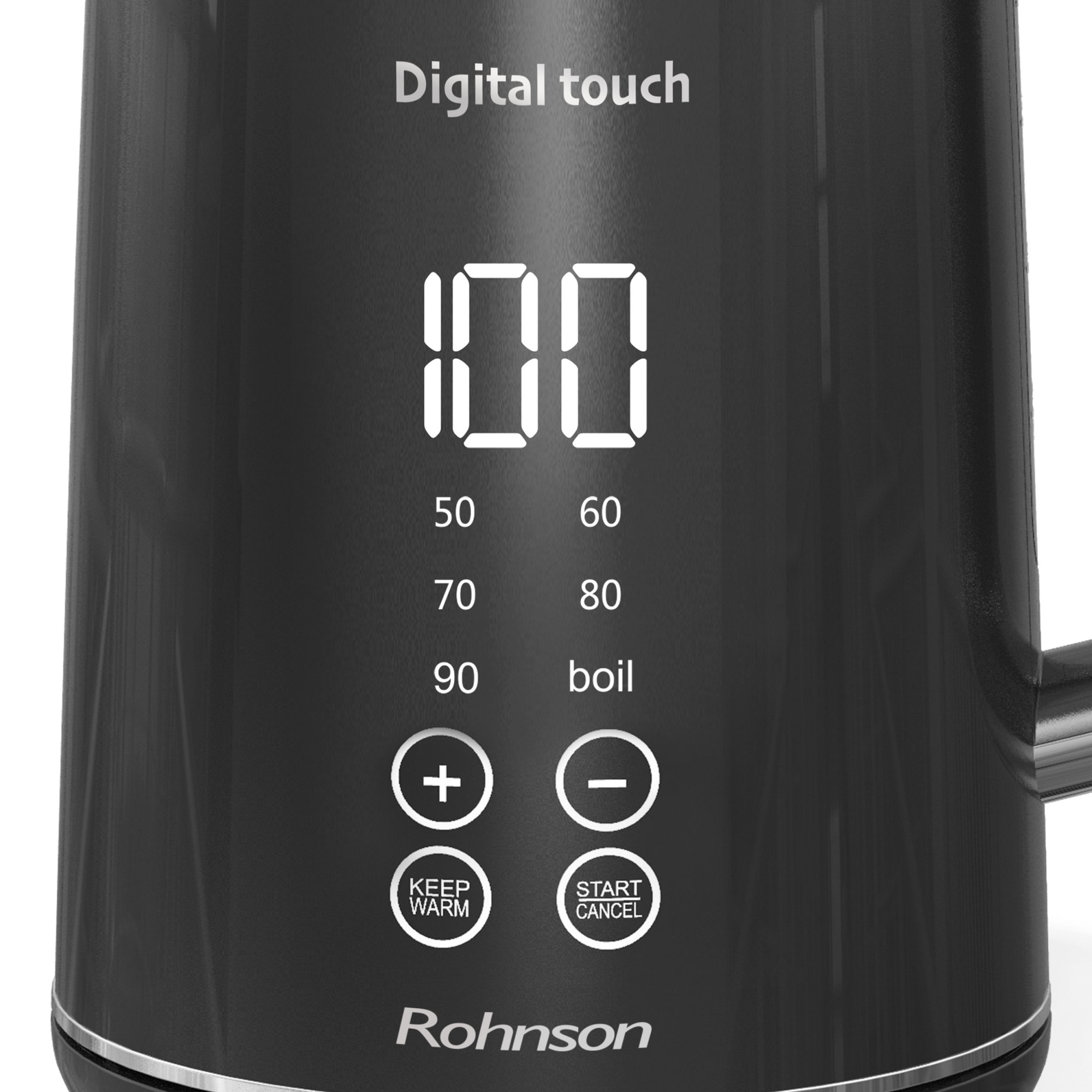 Cana fierbator, Rohnson R7600 Digital touch, Double Wall, 2200W, 1.7L ...