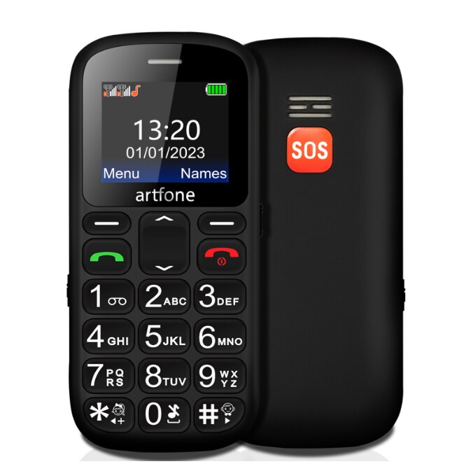 Telefon mobil pentru seniori, Artfone, dual SIM, Butoane mari, meniu in ...