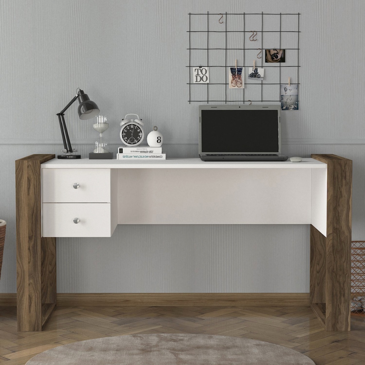 Birou, UnicUtil®, Birou Urban Workspace, 155 x 60 x 72 cm, Blat Generos ...