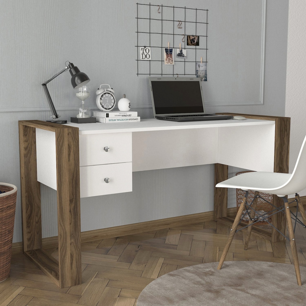 Birou, UnicUtil®, Birou Urban Workspace, 155 x 60 x 72 cm, Blat Generos ...
