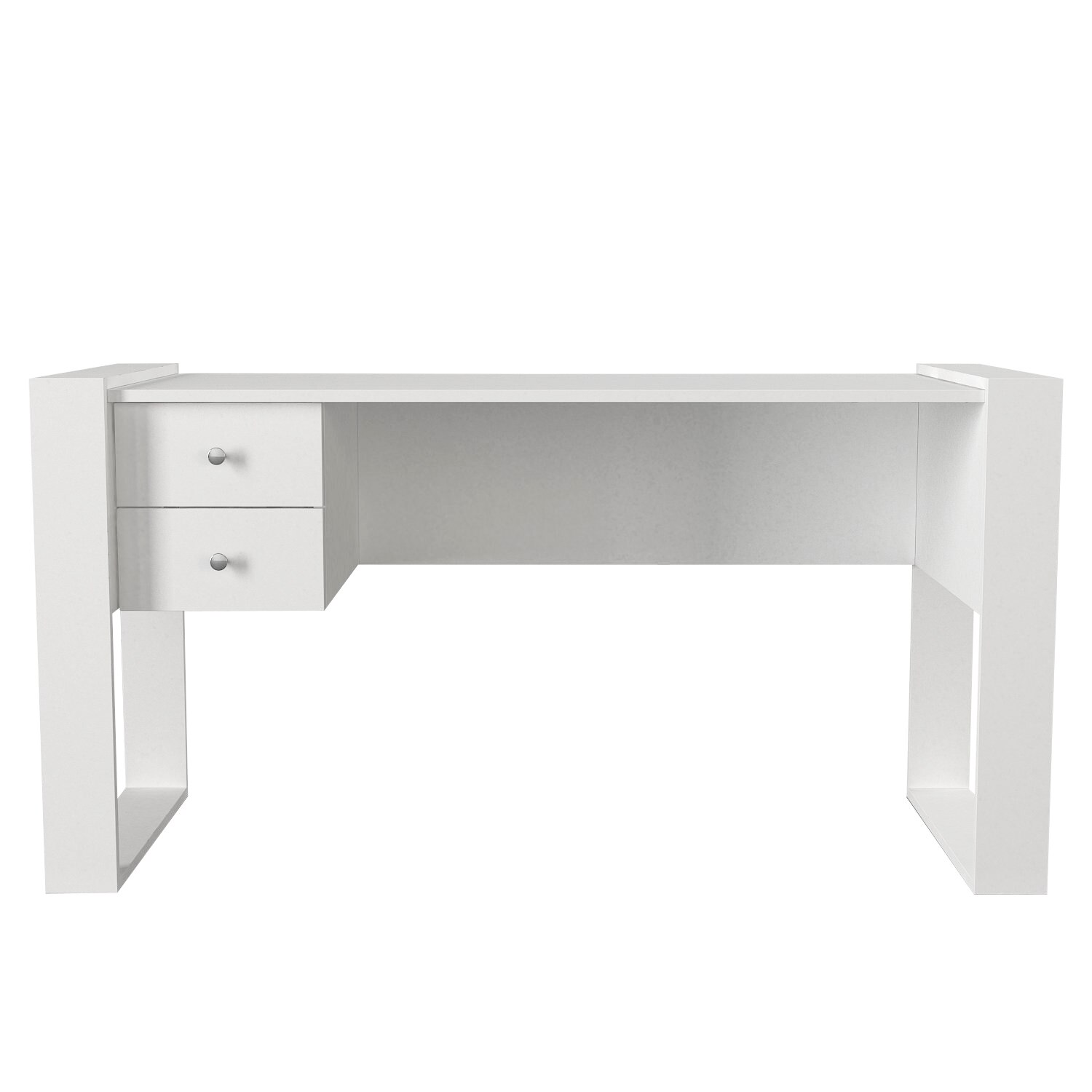 Birou Spatios, Urban Workspace, UnicUtil, 155 x 60 x 72 cm, Alb - eMAG.ro