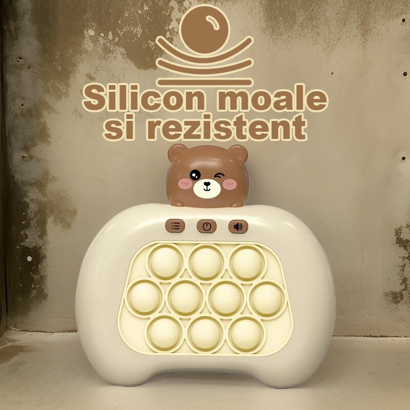 Jucarie ALPHIMO™ Pop IT model Teddy, 4 moduri de joc, 999 de niveluri ...