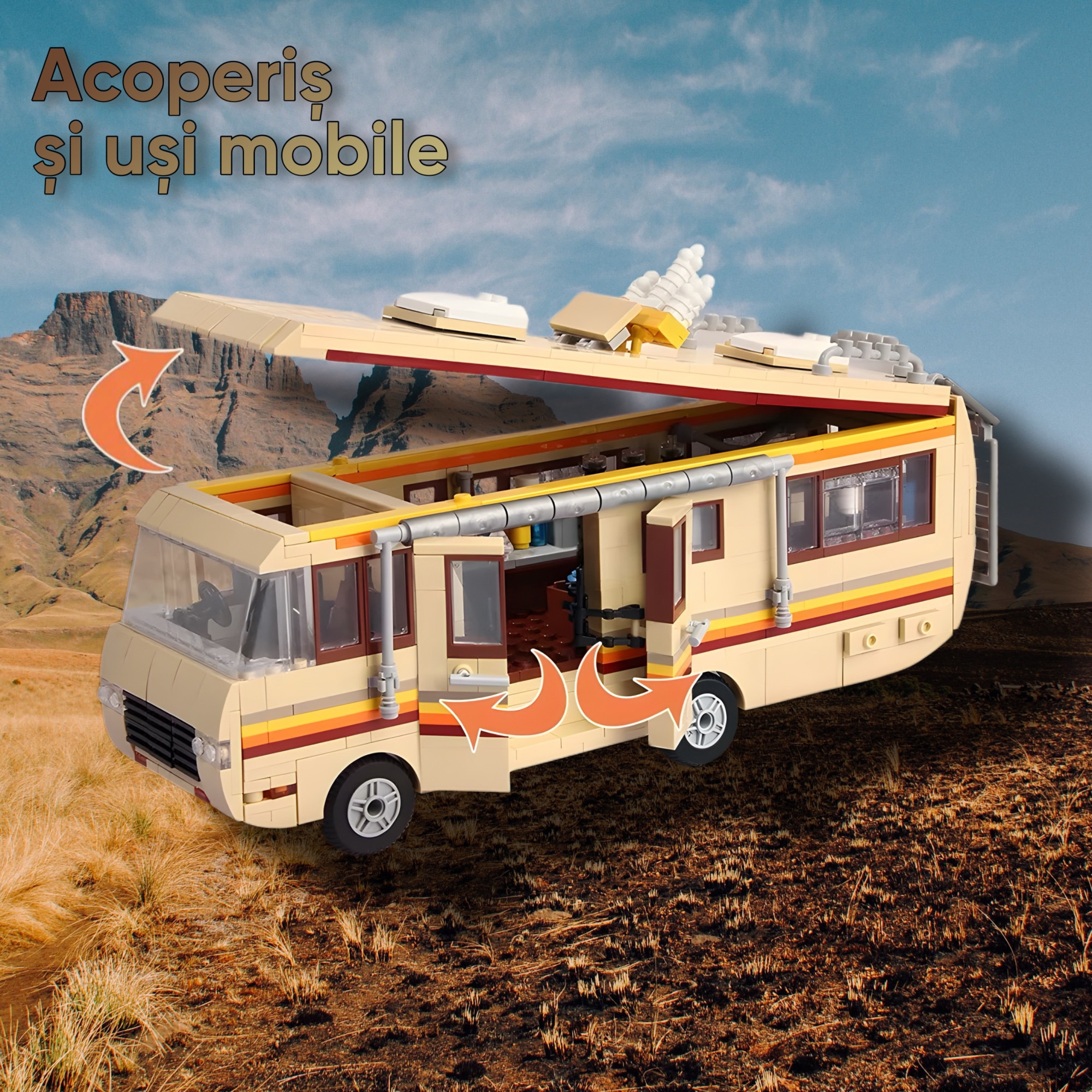 Конструктор Lego Caravan, 3D дизайн, включени аксесоари, покрив и ...