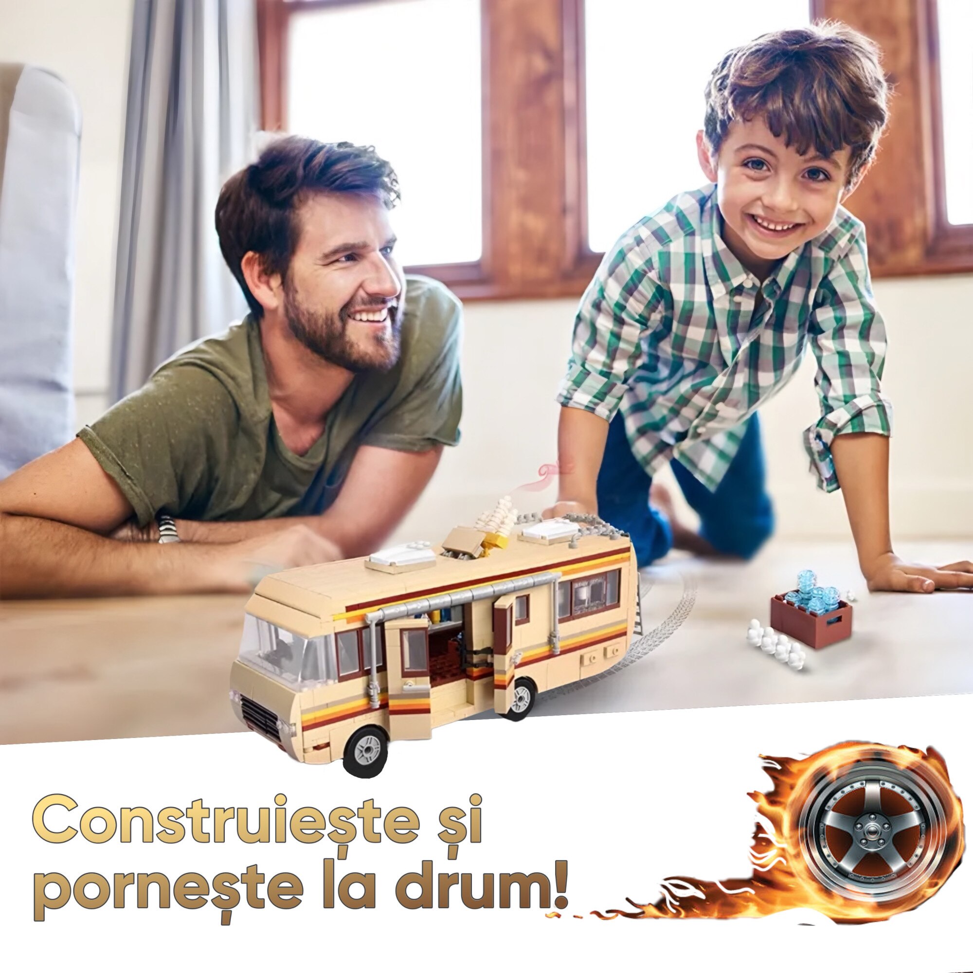 Конструктор Lego Caravan, 3D дизайн, включени аксесоари, покрив и ...