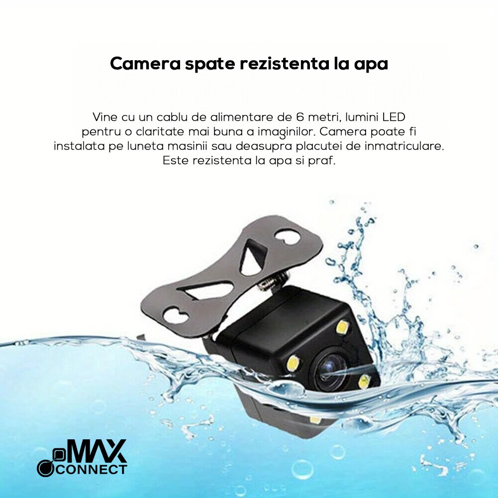 Camera Video Auto DVR Tripla, Full HD, Rezolutie 1080p, Ecran IPS LCD ...