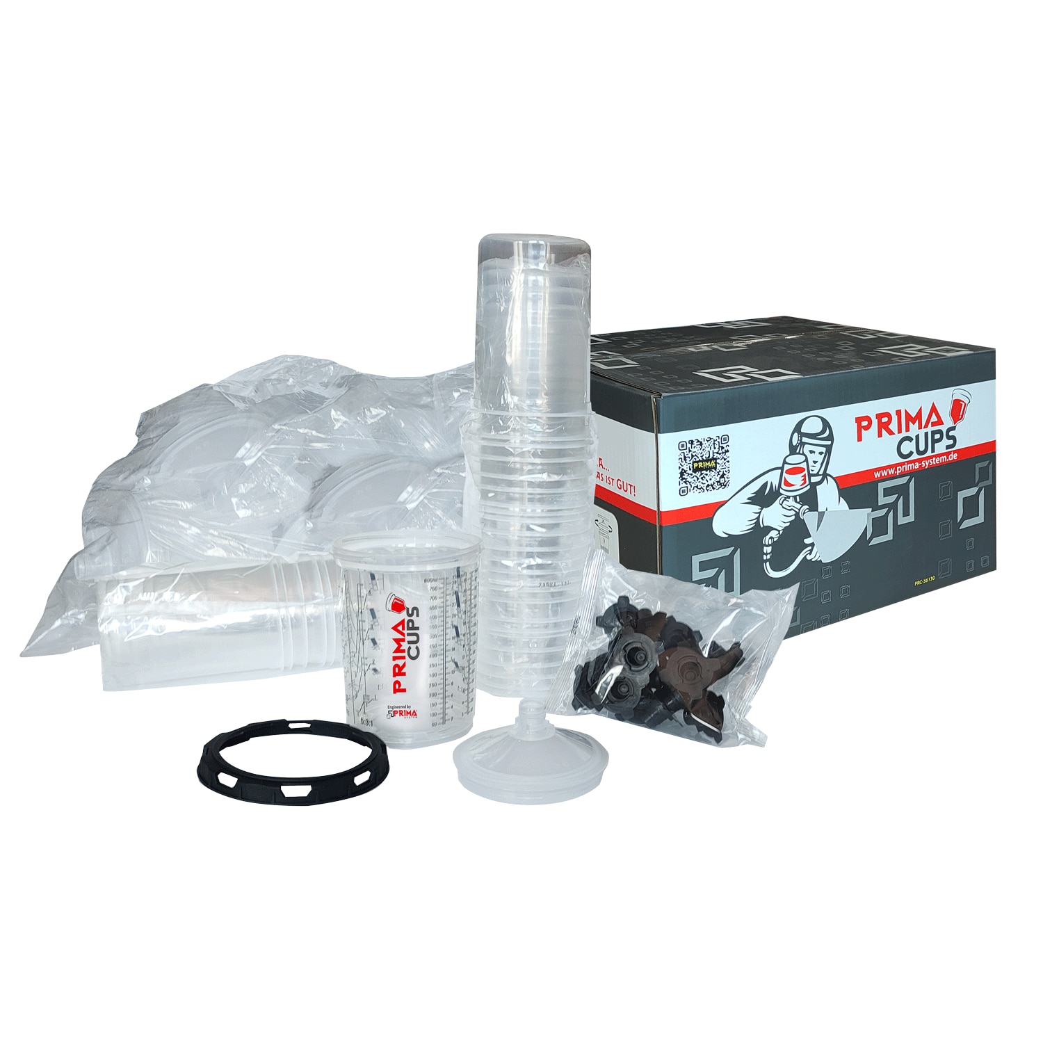 Set 50 de pahare de mixare, Prima Cups, 125 microni, 400 ml - eMAG.ro