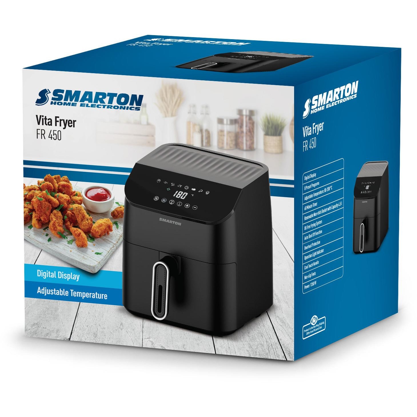 Фритюрник с ниско съдържание на мазнини Smarton FR 450 1350W 4.5 L ...
