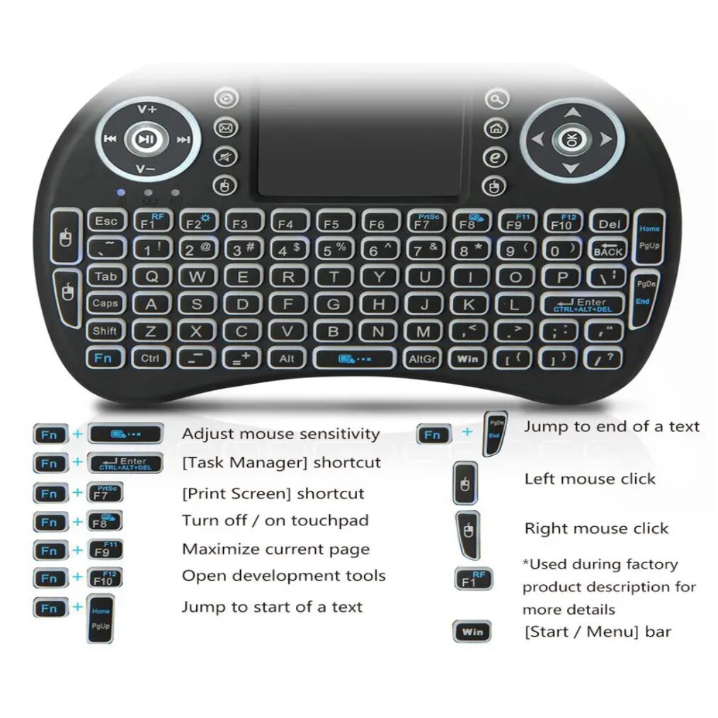 Mini Tastatura Wireless cu Conectivitate prin Bluetooth Glixicom Mufa ...