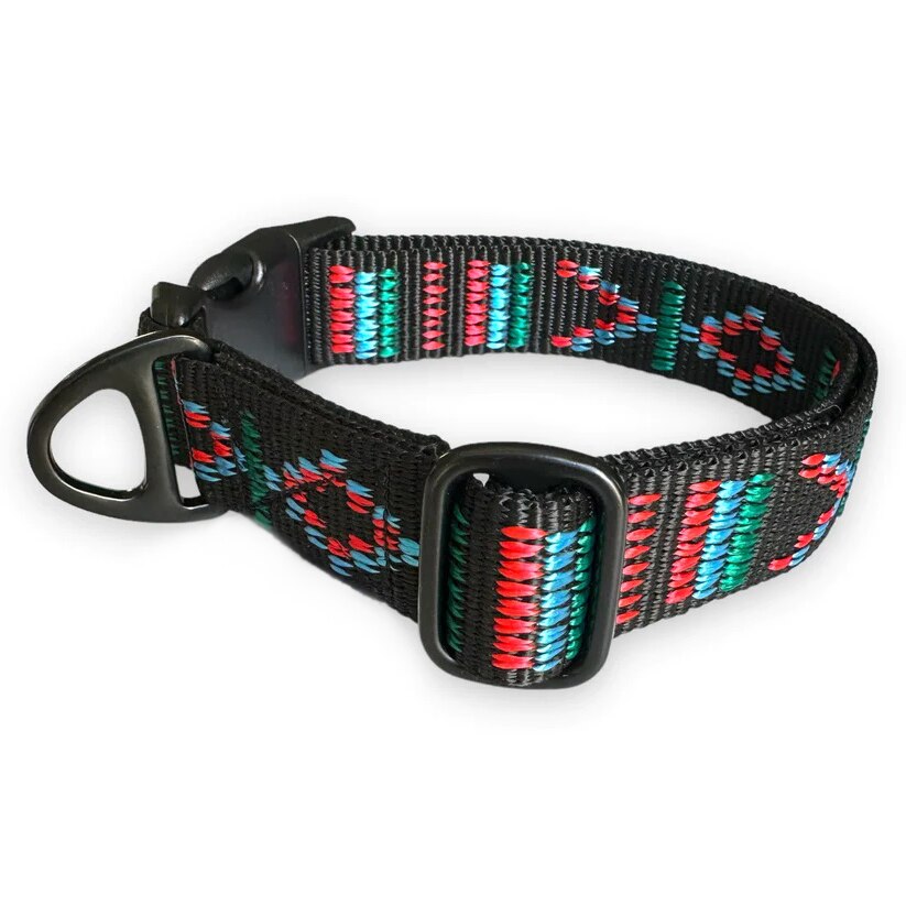 Zgarda caini ajustabila, 25 - 38 cm x 2, 5cm latime, cu motive ...