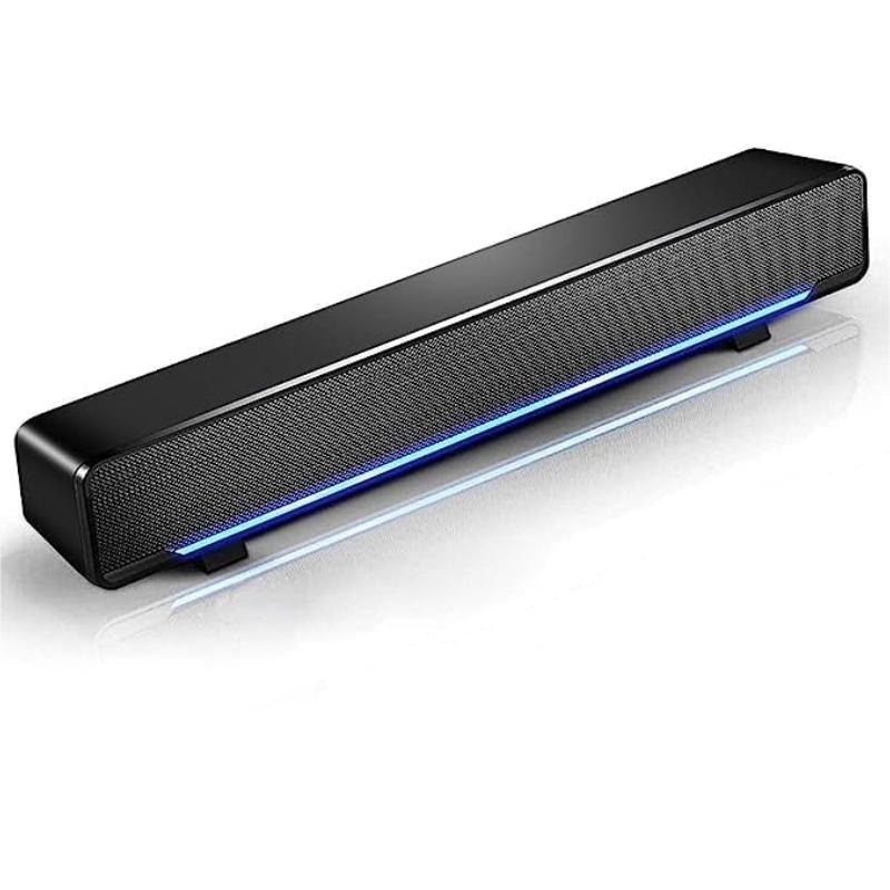 Boxe PC, Mokeum V-196, Sunet stereo 3D, Lumini LED, 32x6.4x6.8cm, Negru ...