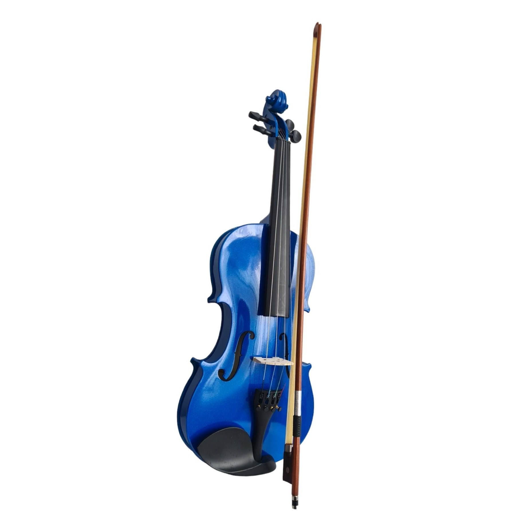 Set Vioara Acustica din lemn 4/4, Arcus, Sacaz, Toc, Albastru lucios ...