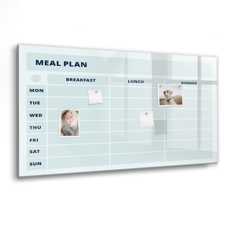 Tabla magnetica, Coloray, Meniu pastel, Albastru, 120 x 60 cm, Magneti ...