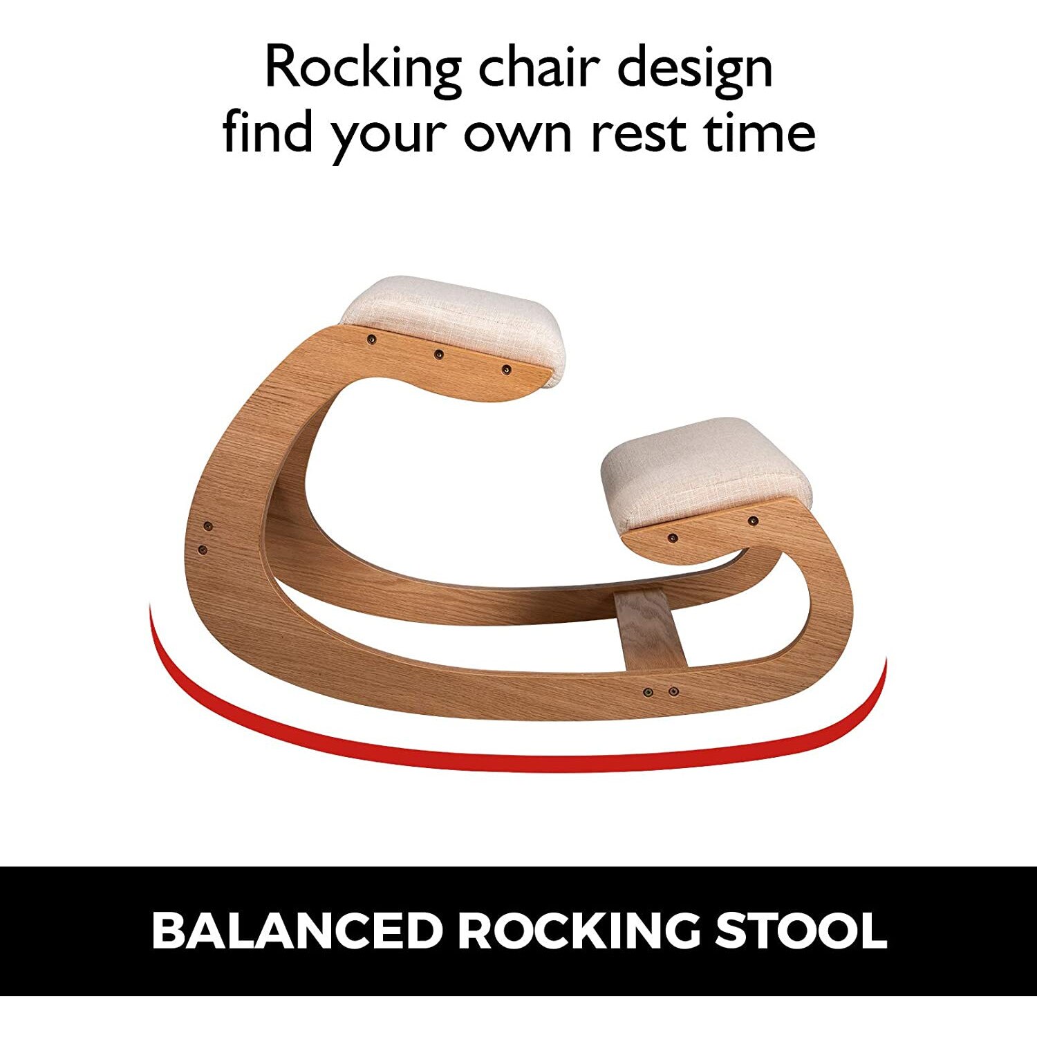 Scaun Genunchi Ergonomic, Lemn, Natur, 100kg - eMAG.ro