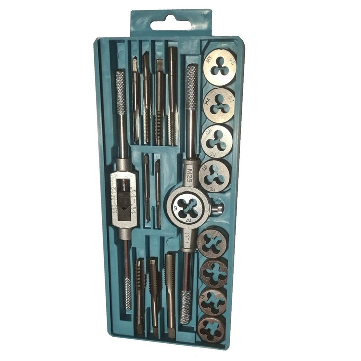 Set profesional filiere si tarozi, 20 piese, otel, cutie depozitare ...