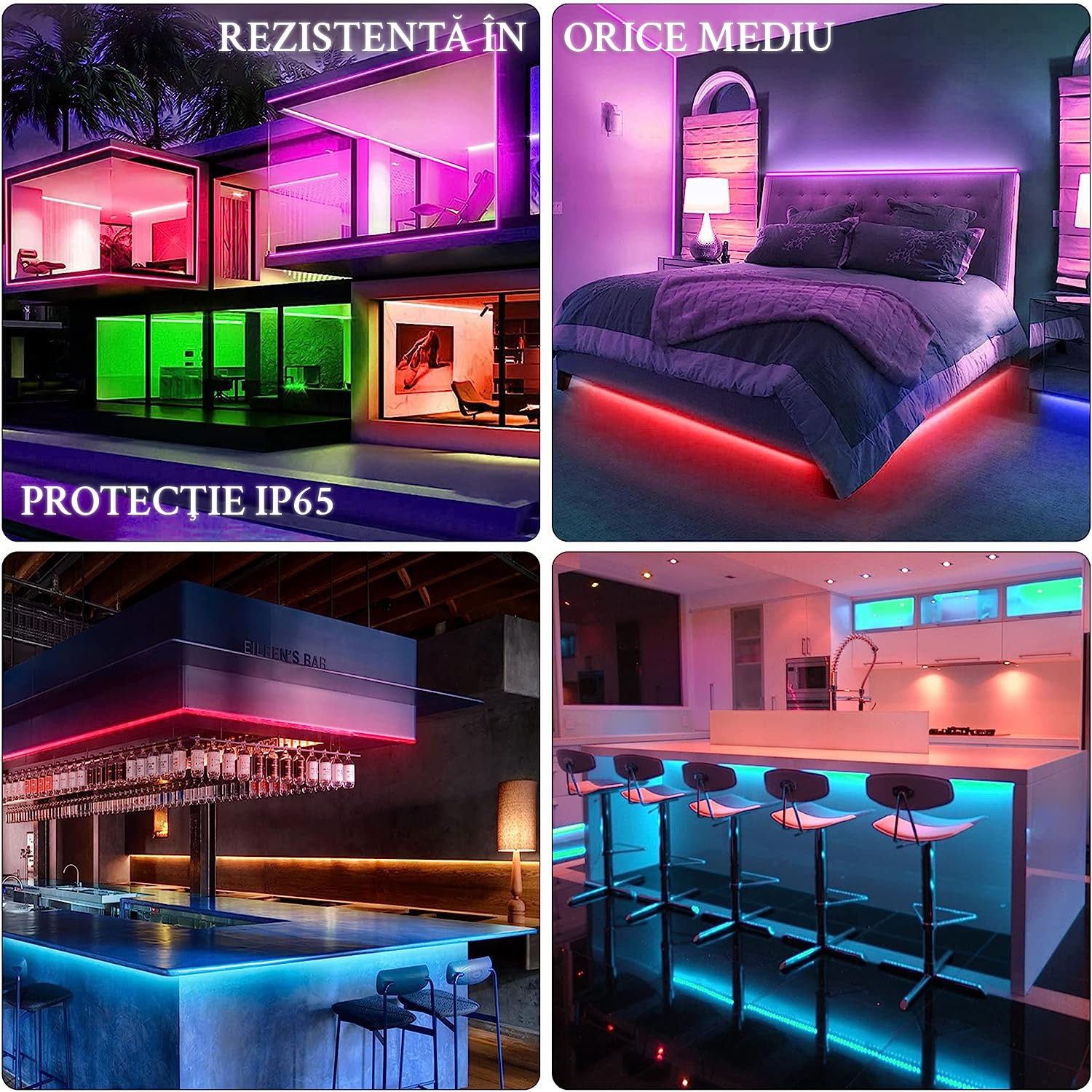 Kit Banda LED Seredo™ 5x metri, RGB, 60 Leduri/metru, Interior-Exterior ...