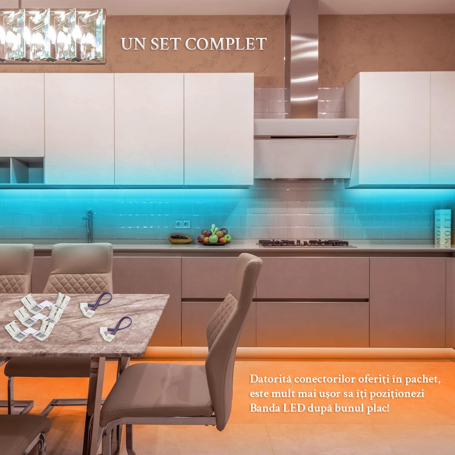 Kit Banda LED Seredo™ 5x metri, RGB, 60 Leduri/metru, Interior-Exterior ...