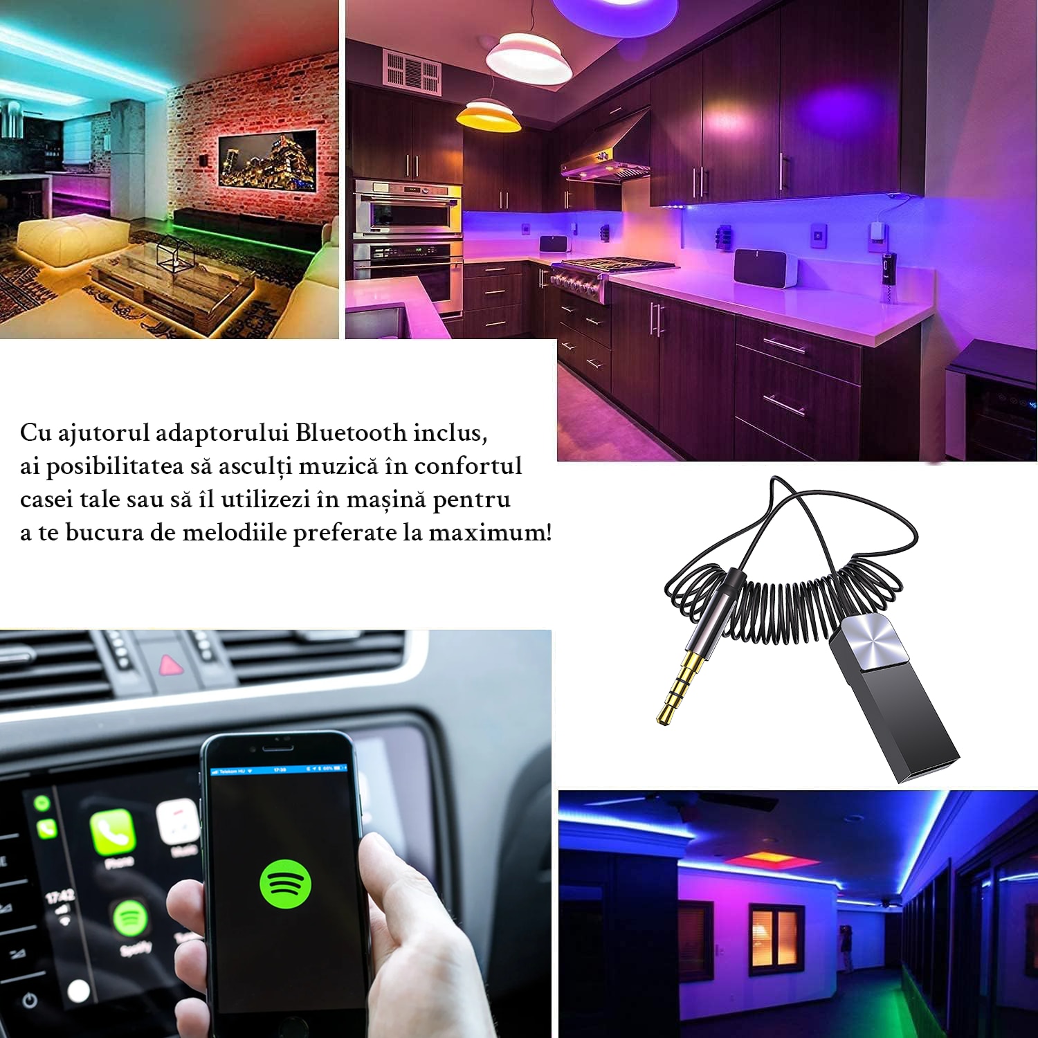 Kit Banda LED Seredo™ 5x metri, RGB, 60 Leduri/metru, Interior-Exterior ...