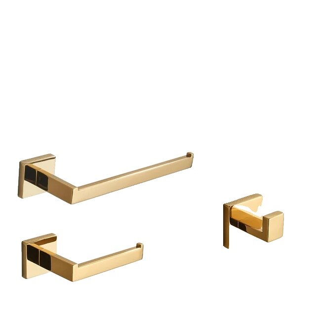 Set 4 manere mobilier baie, inox, Auriu - eMAG.ro