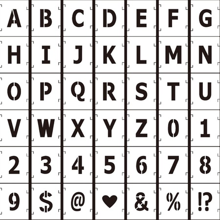 Set 42 sabloane reutilizabile alfabet/numere, Special MR™, Plastic, 10. ...