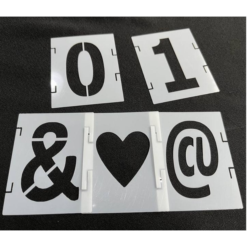 Set 42 sabloane reutilizabile alfabet/numere, Special MR™, Plastic, 10. ...