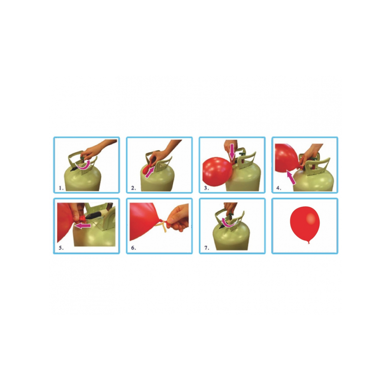Set Complet pentru Petrecere cu Baloane: Butelie cu Heliu 0, 42 m3, 50 ...