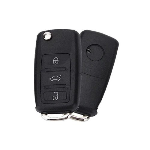 Carcasa cheie auto, 2 butoane, plastic si metal, compatibil VW Golf ...