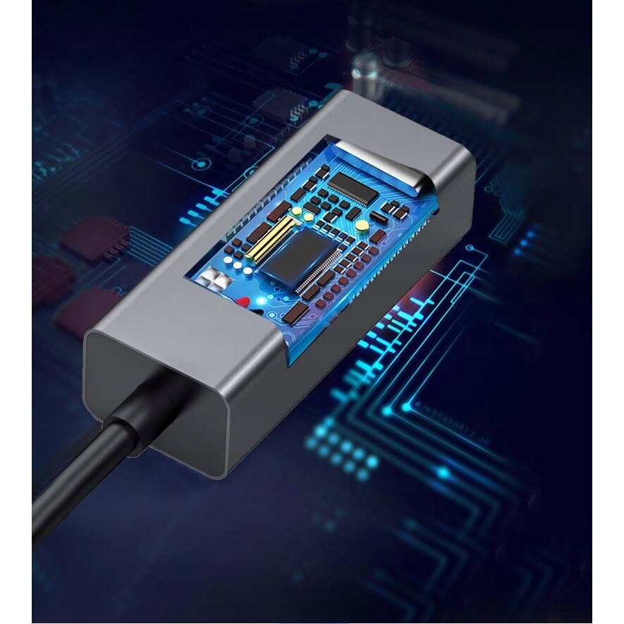 Adaptor, Co2, USB-C - Ethernet, cartela de retea, LAN GIGABIT Rj45 ...